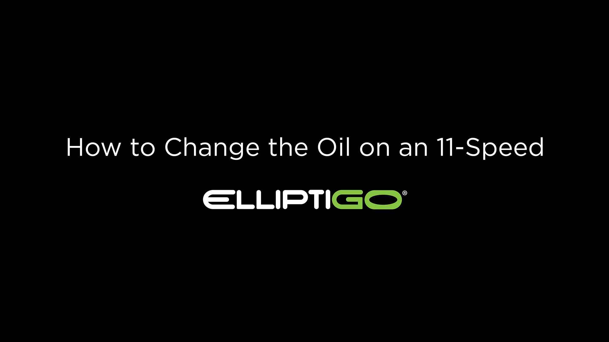 How to Change the Oil on an 11-Speed | ElliptiGO